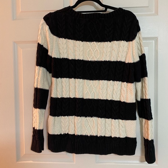 Mng Basics | Sweaters | Mng Black And White Striped Knitted Sweater L ...